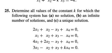 solved determine all values of the constant k for which the