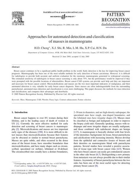 pdf approaches for automated detection and classification of masses in mammograms dokumen tips