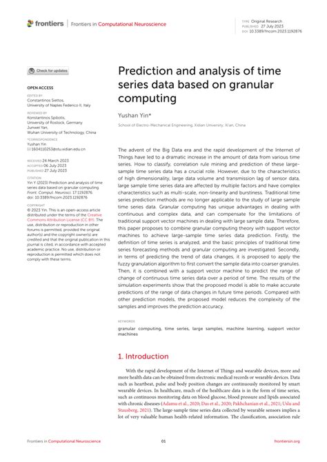 pdf prediction and analysis of time series data based on granular computing