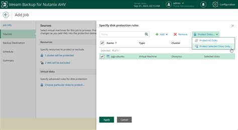 Step 3b Choose Disks And Volume Groups Veeam Backup For Nutanix AHV