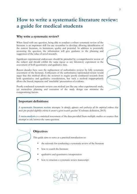SOLUTION How To Write A Systematic Literature Review A Guide For