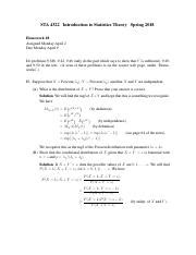 Hw08 Solutions Pdf STA 4322 Introduction To Statistics Theory Spring