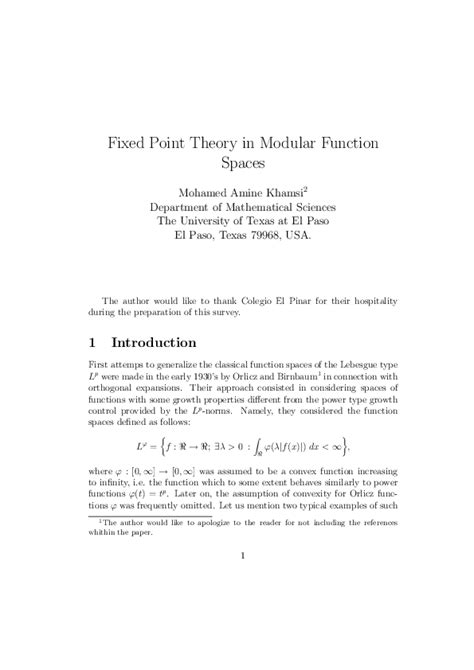 pdf fixed point theory in modular function spaces mohamed khamsi