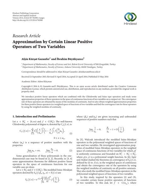 pdf approximation by certain linear positive operators of two variables