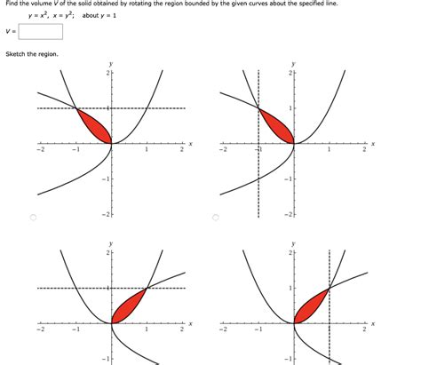 Solved Find The Volume V Of The Solid Obtained By Rotating Chegg