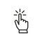 Hand Pointer Or Cursor Mouse Clicking Linear Icon Symbol Stock
