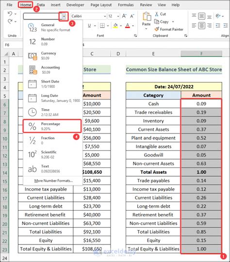 How To Create Common Size Balance Sheet In Excel ExcelDemy