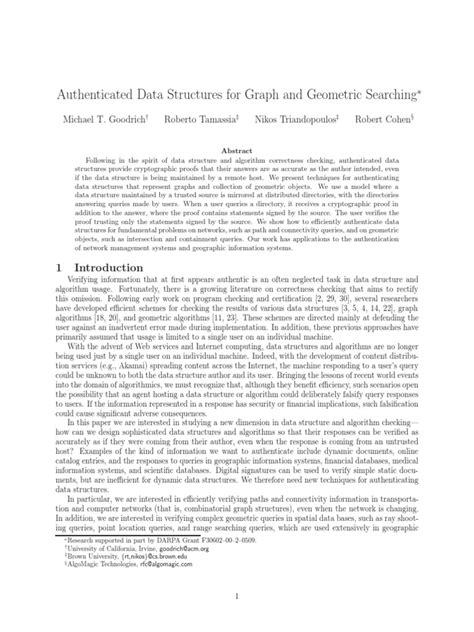 authenticated data structures for graph and geometric searching pdf theoretical computer