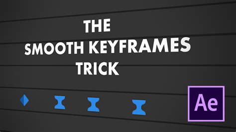The Smooth Key Frames Trick After Effects Tutorial YouTube