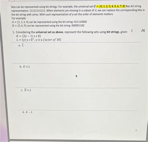 solved sets can be represented using bit strings for