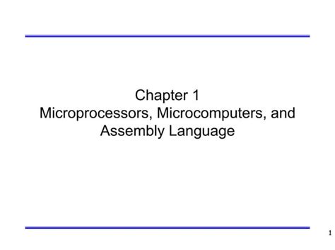 chapter 1 microprocessors microcomputers and assembly language ppt