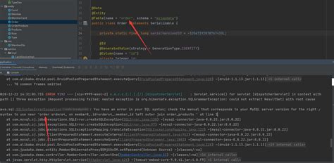 jpa生成查询语句遇到sql关键字报错问题：java sql sqlsyntaxerrorexception you have an error in your sql syntax