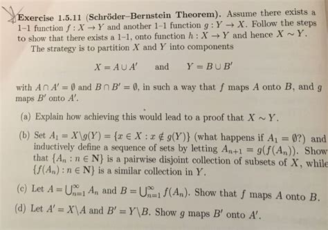 solved assume there exists a 1 1 function f x rightarrow y
