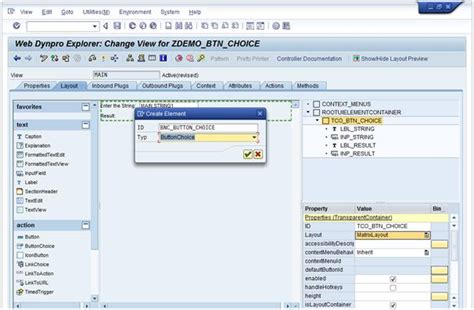 SAP Using The Button Choice UI Element In Web Dynpro ABAP