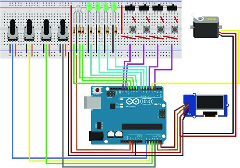 Fritzing Schematic Equivalent Of Each Arduino Experimentation Instance Download Scientific