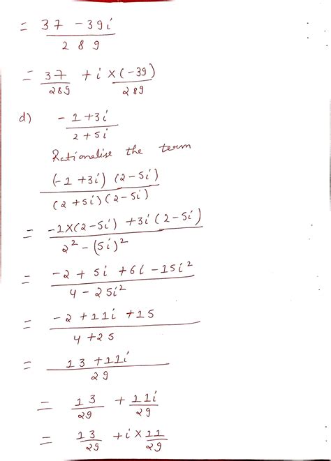 [solved] complex number write the following expressions in the forms course hero