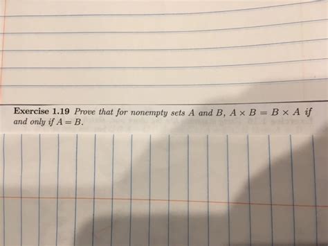 solved exercise 1 19 prove that for nonempty sets a and b