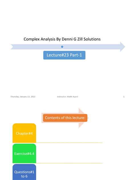 lecture 23 complex analysis by denni g zill solutions pdf