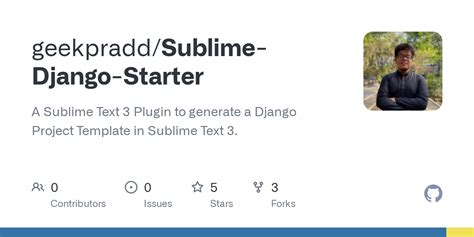 github geekpradd sublime django starter a sublime text 3 plugin to generate a django project