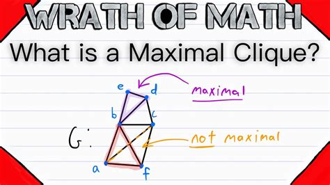 what is a maximal clique graph theory cliques maximal cliques youtube