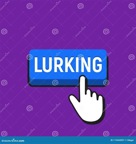 Hand Mouse Cursor Clicks The Lurking Button Stock Vector