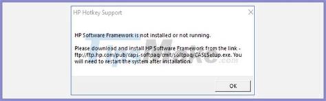 How To Fix HP Software Framework Is Not Installed Error In Windows