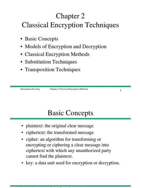 classical encryption techniques pdf cryptography cipher