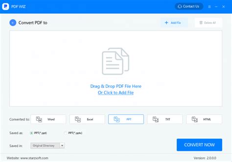 how to convert pdf to ppt using pdf wiz for free