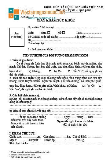 Giấy khám sức khỏe là gì Tải mẫu giấy khám sức khỏe mới nhất 2024