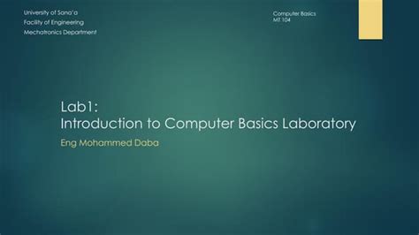 lab1 introduction to computer basics laboratory pdf
