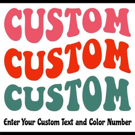 Custom Wavy Letters SVG Stacked Personalized Retro Wavy Text Svg Cricut