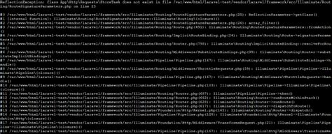 Laravel7 エラーReflectionException Class App Requests xxx does not