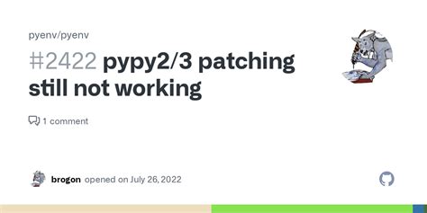 Pypy2 3 Patching Still Not Working Issue 2422 Pyenv Pyenv GitHub