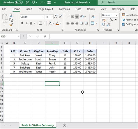 Different Methods To Select Visible Cells Only In Excel XL N CAD