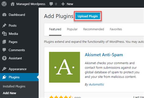 installing your own plugins and themes in managed wordpress ionos help