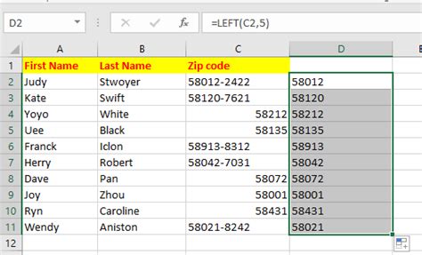 How To Sort Mixed Zip Codes 5 Digits And 9 Digits Ascending In Excel