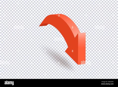 Abstract Curved Red Arrow Market Movements Creative Concept Charts