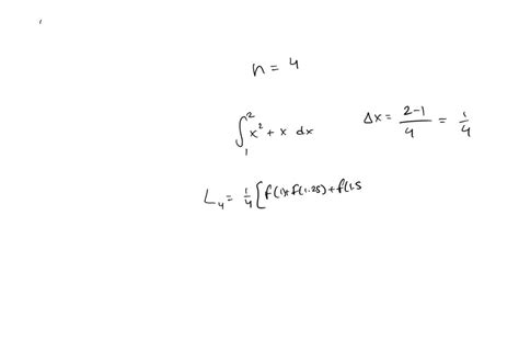 solved use riemann sums to calculate the following integrals i ∫ 2 x [1 2]