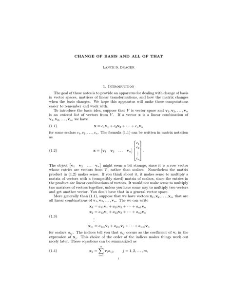 ch basis pdf basis linear algebra matrix mathematics