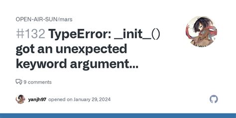 TypeError Init Got An Unexpected Keyword Argument Background
