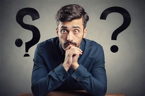 Premium Photo Confused Man Thinking In A Thoughtful Pose With