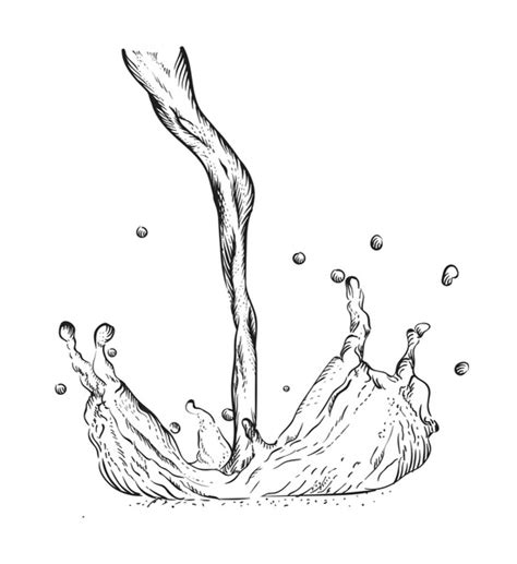 Dripping Liquid Outline On A Transparent Vector Image Royalty Free