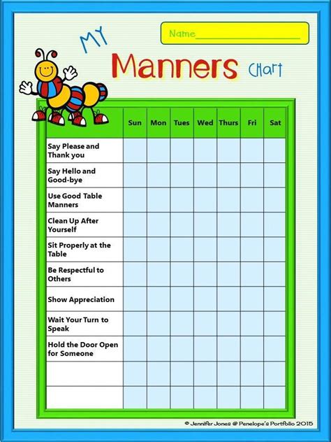 Printable Behavior Charts For Home