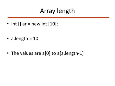 PPT Introduction To Arrays Array PowerPoint Presentation Free