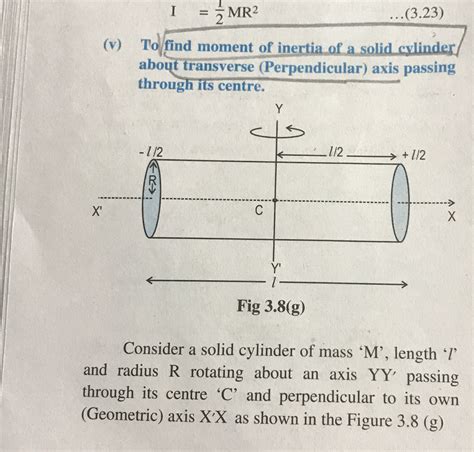 I Mr V To Moment Of Inertia Of A Solid Cylinder About