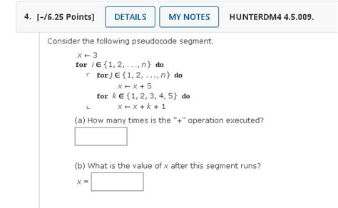 solved consider the following pseudocode segment a ﻿how