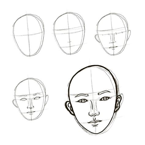 Learn How To Draw A Face In Just 5 Steps Education Face Drawing