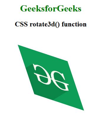 Css Rotate D Function Geeksforgeeks