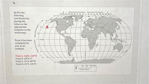 solved 1 plot the following coordinates by placing the
