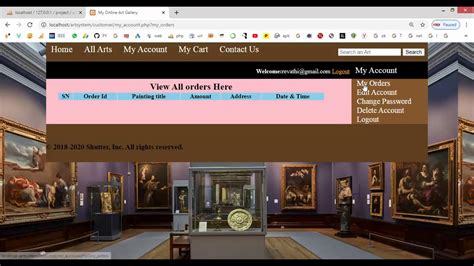 Online Art Gallery Management System In PHP YouTube